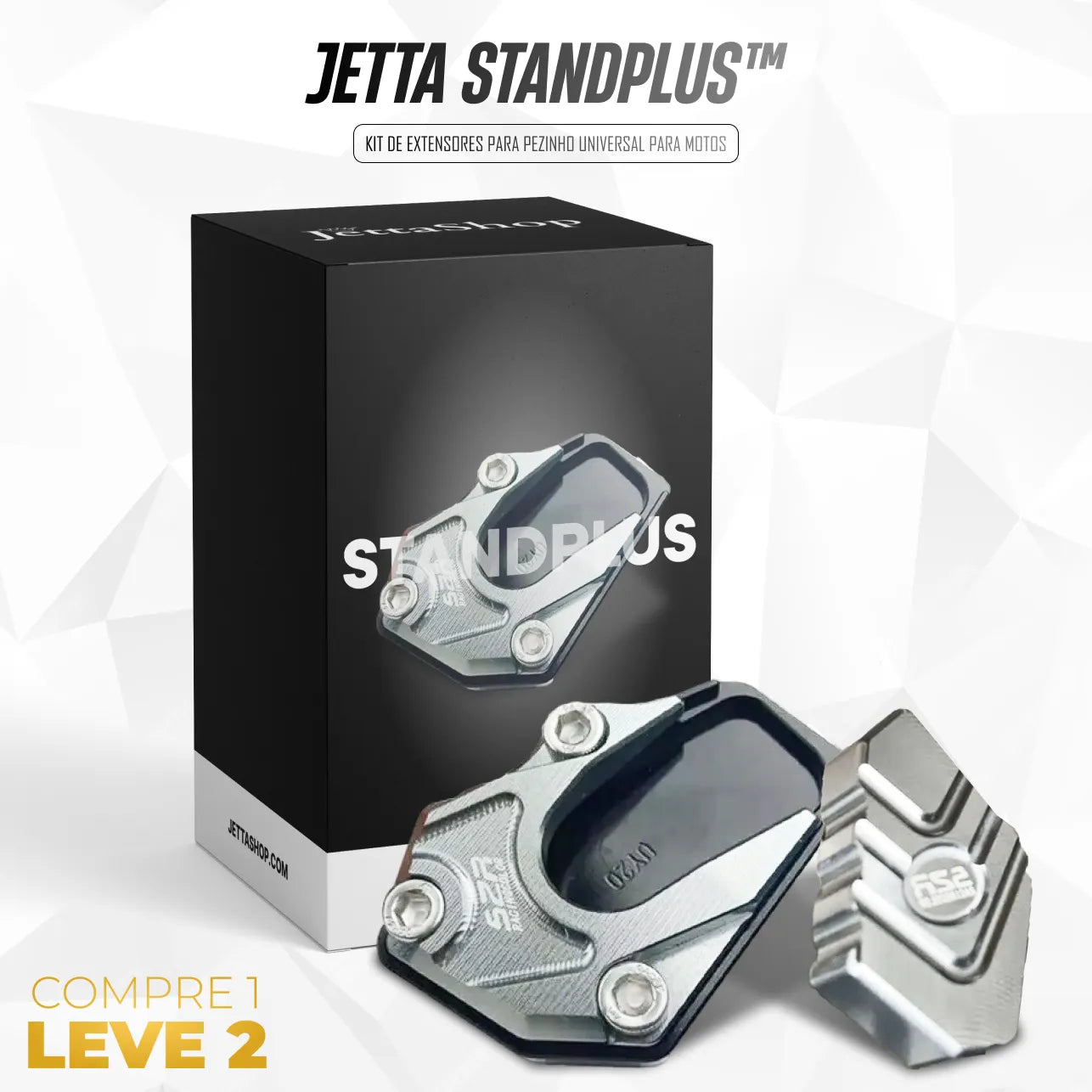 Kit de Extensores para Pezinho Universal para Motos - Jetta StandPlus™