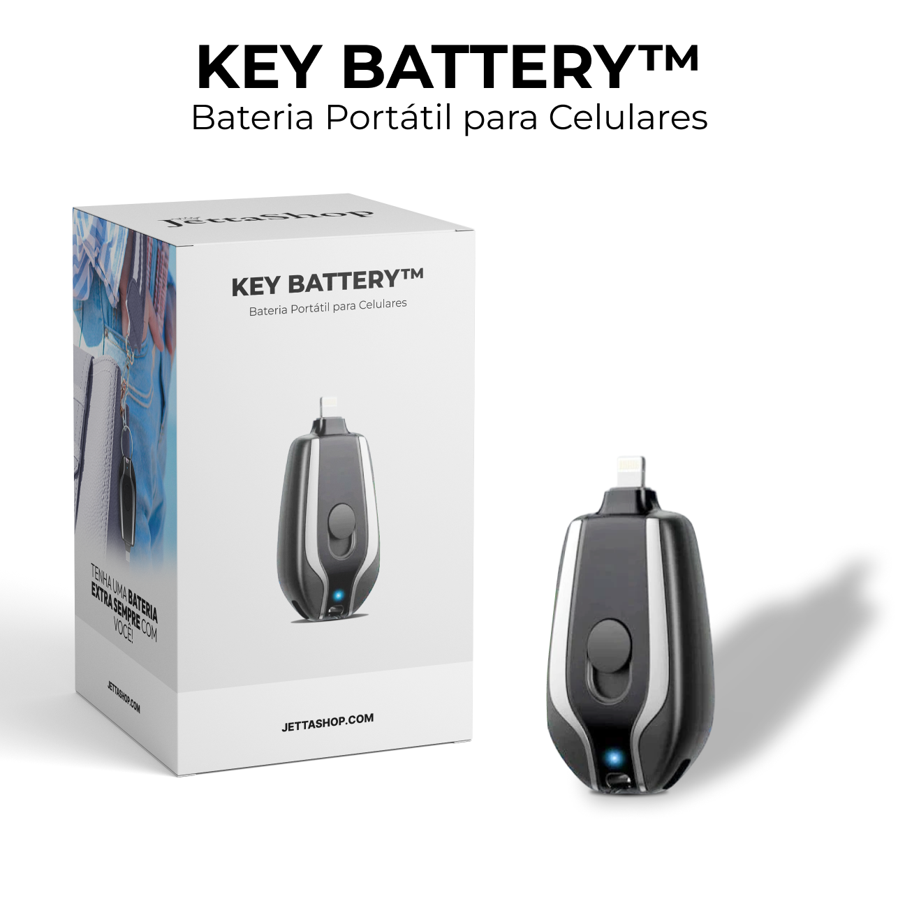 Key Battery™ - Mini Carregador Portátil - PAGUE 1 E LEVE 2